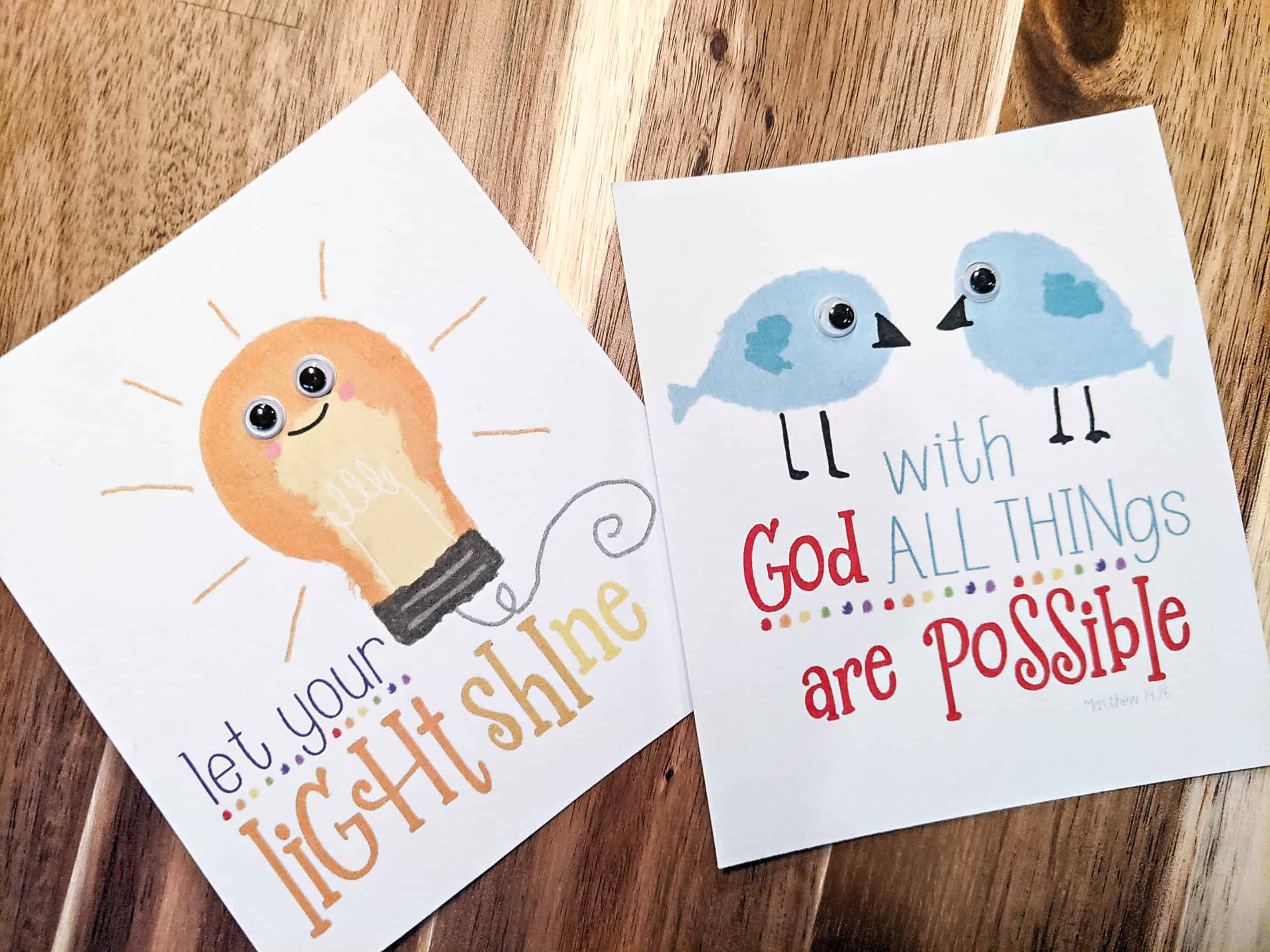 Free Encouragement Cards for Kids | Children's Worship Bulletins Blog
