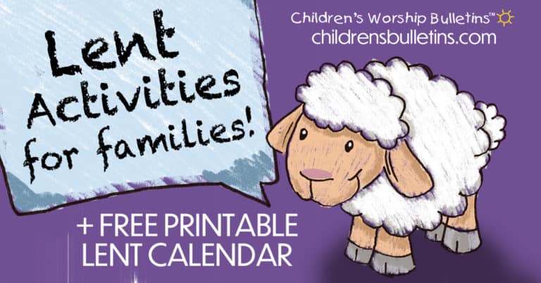 Lent and Easter Activities for Families | Children's Worship Bulletins